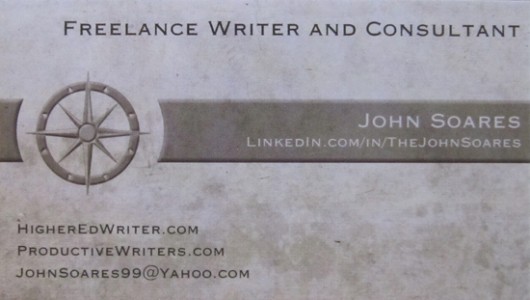 My New Freelance Writer Business Card - Productive Writers